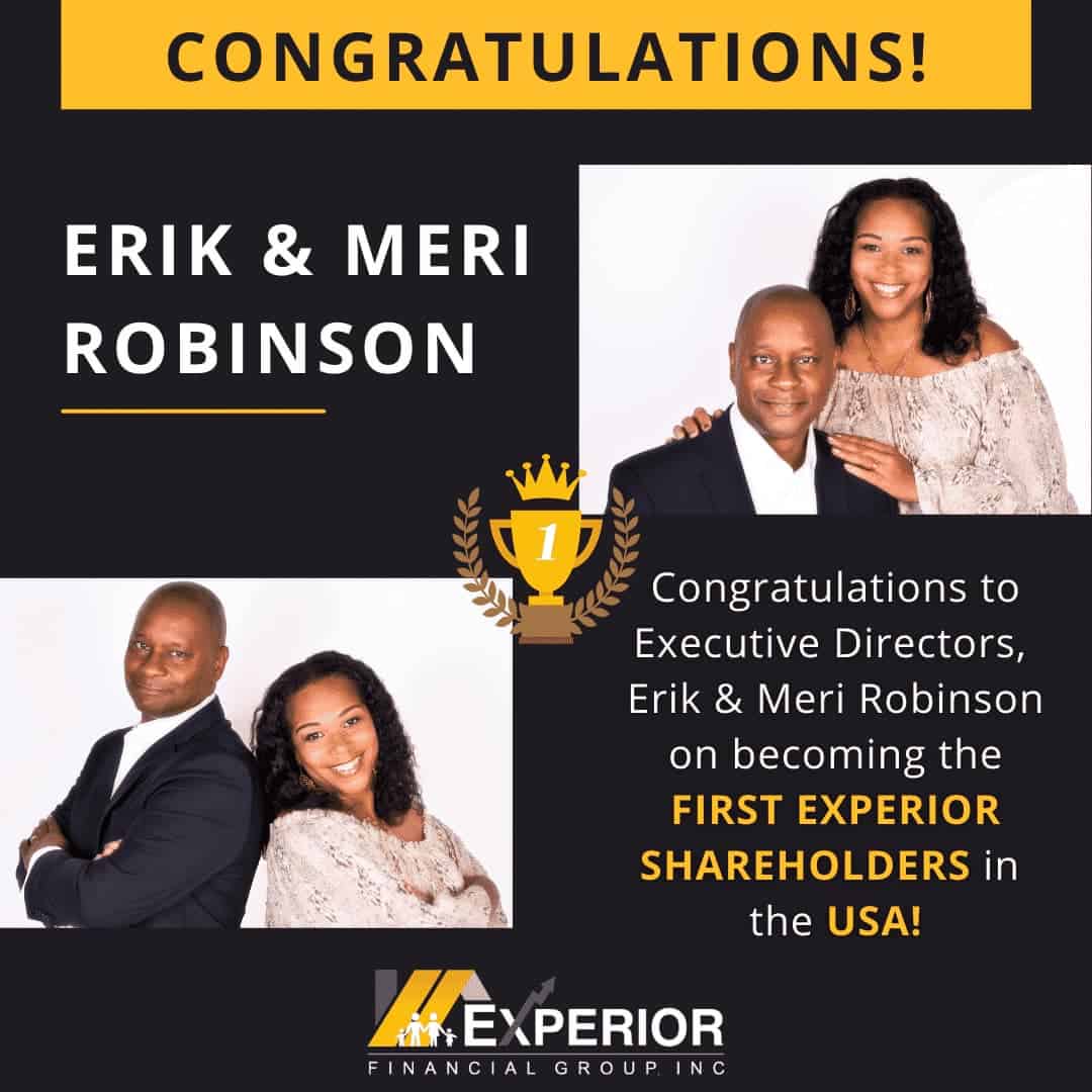 Erik and Meri Robinson, First Shareholders in the USA
