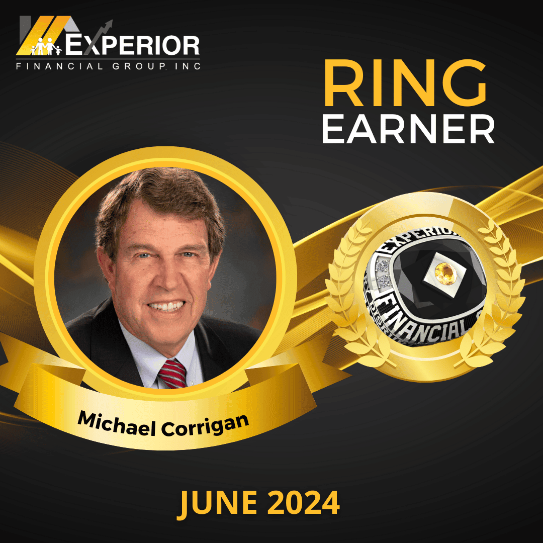 Michael Corrigan, Experior's Newest Ring Earner!