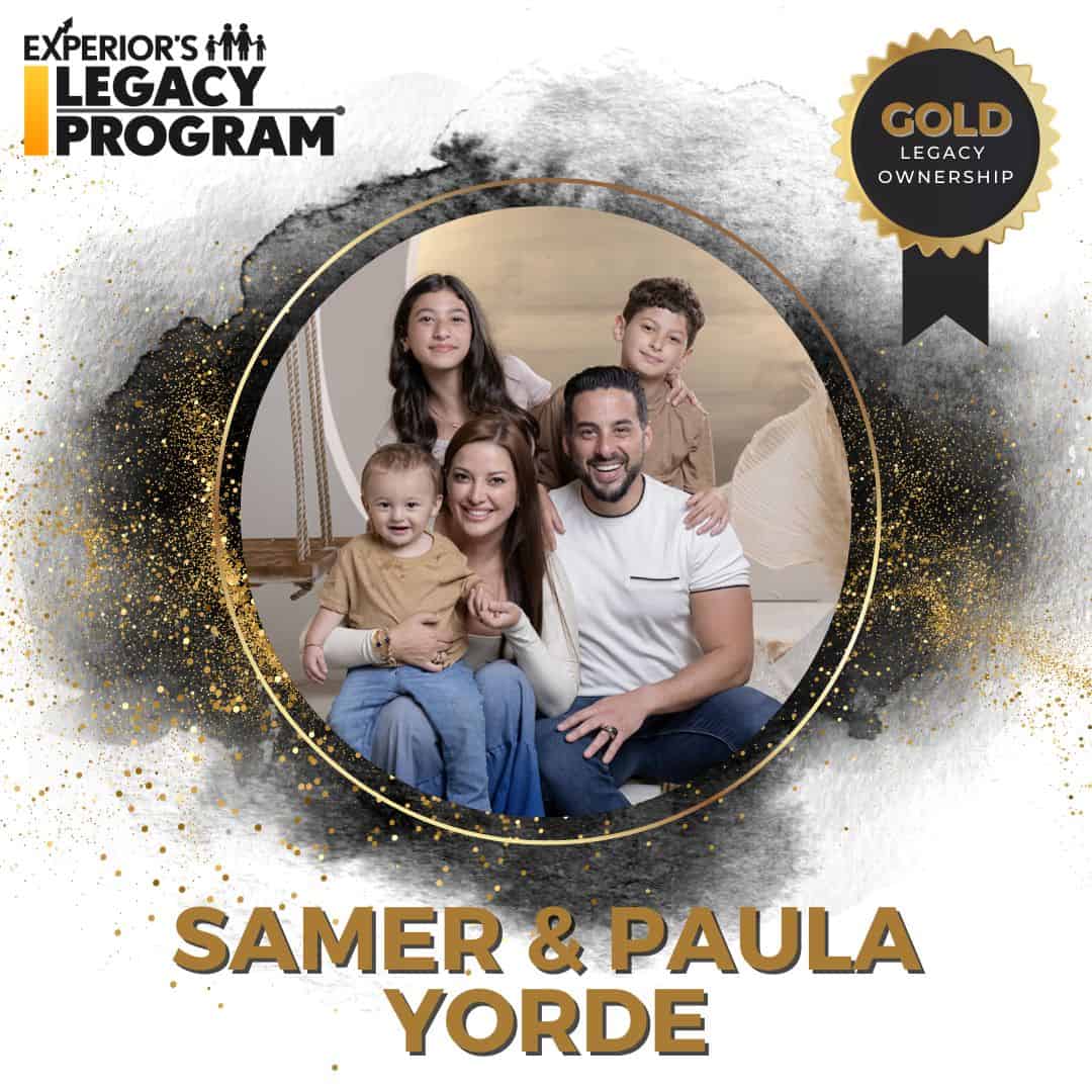 Samer and Paula Yorde, Gold Legacy Owners!